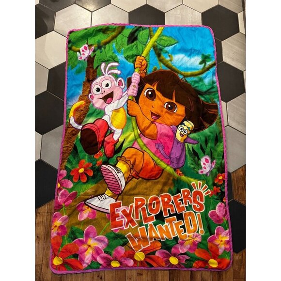 Nickelodeon | Bedding | Vintage Dora The Explorer Nick Jr Boots Throw ...